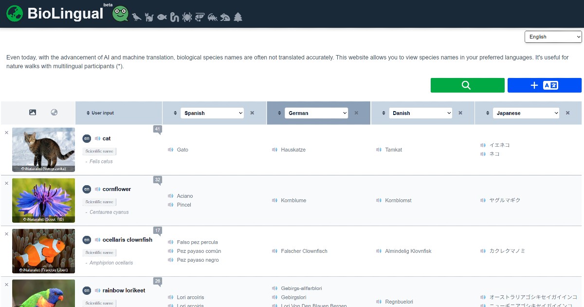 BioLingual - Life Talks in Many Languages
